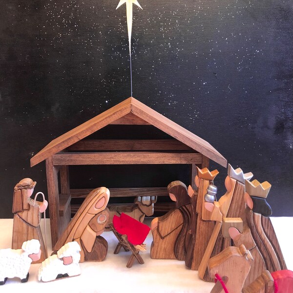 Wooden Nativity - Etsy