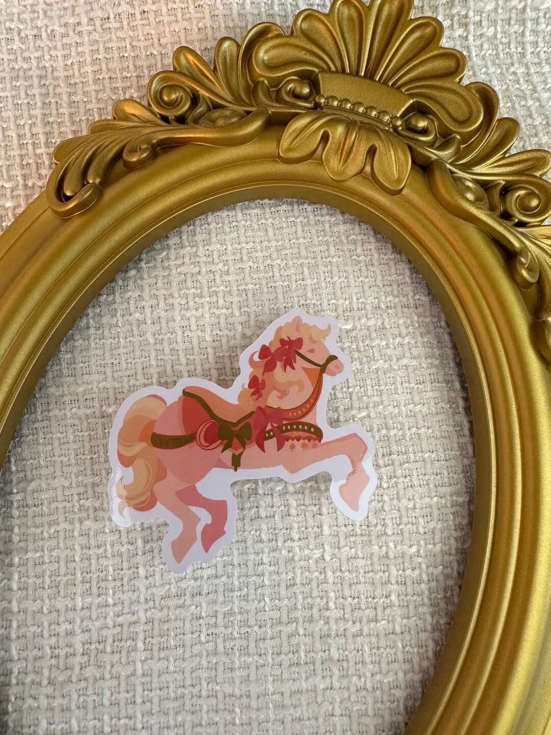 Carousel Horse Sticker Yellow - Etsy