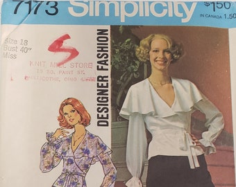 Simplicity 6659 Vintage Sewing Pattern for Misses' Front-wrap Top ...