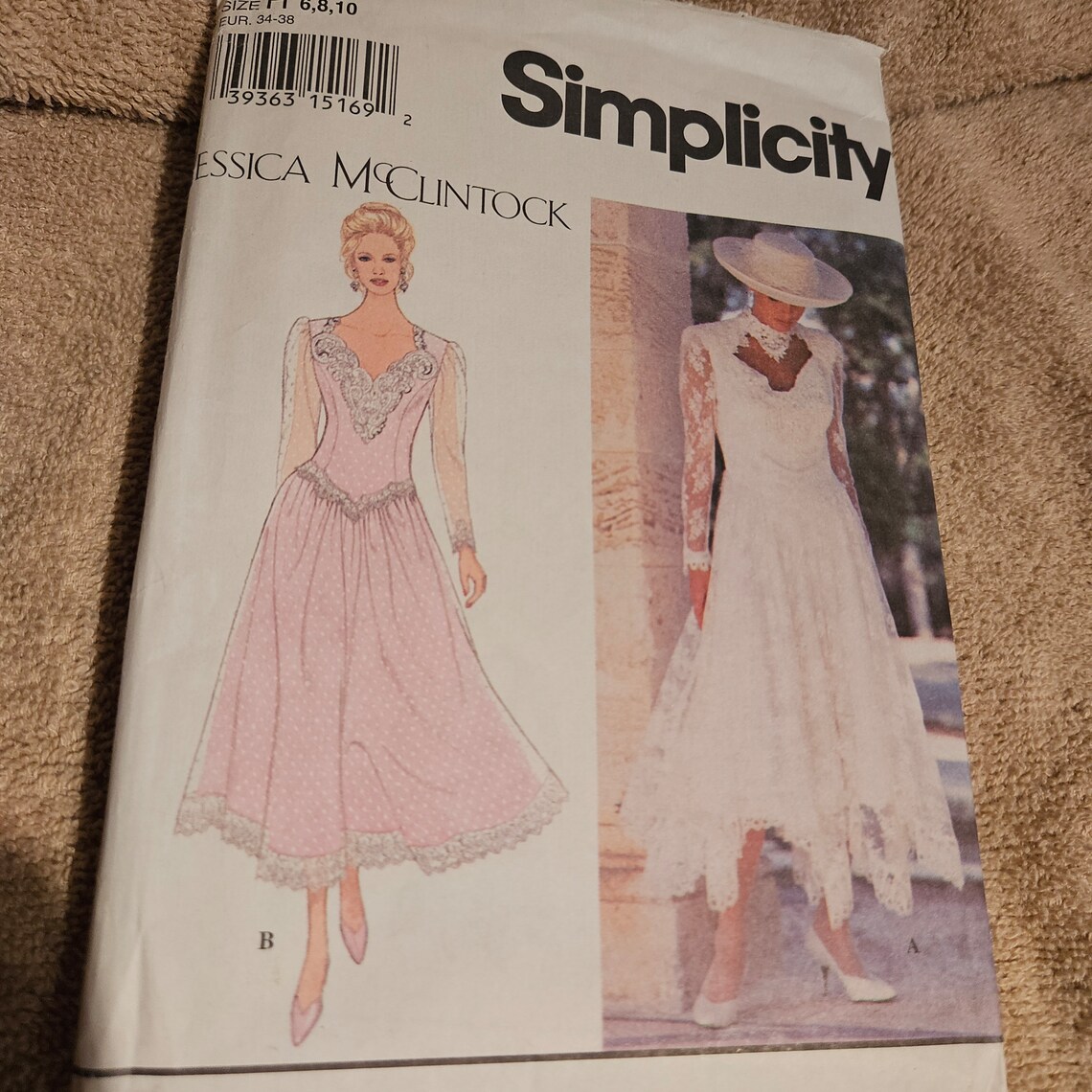 Simplicity Sewing Pattern Jessica Mcclintock Dress/bridal - Etsy