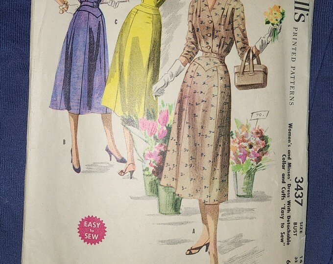 1969 Vintage Mccall's Misses' and Junior Dress in Three Versions ...