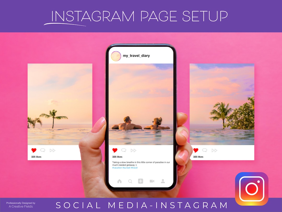 Instagram Page Setup Including 5 Posts Create Instagram Page Brand and ...