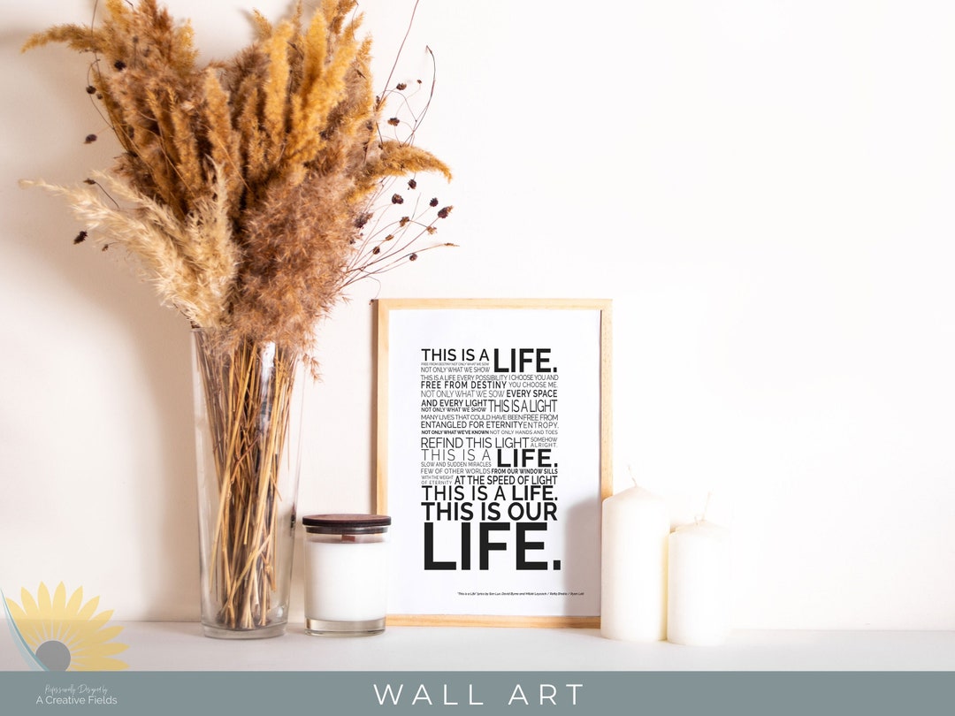 Poster With Song Lyrics EEAAO - Etsy