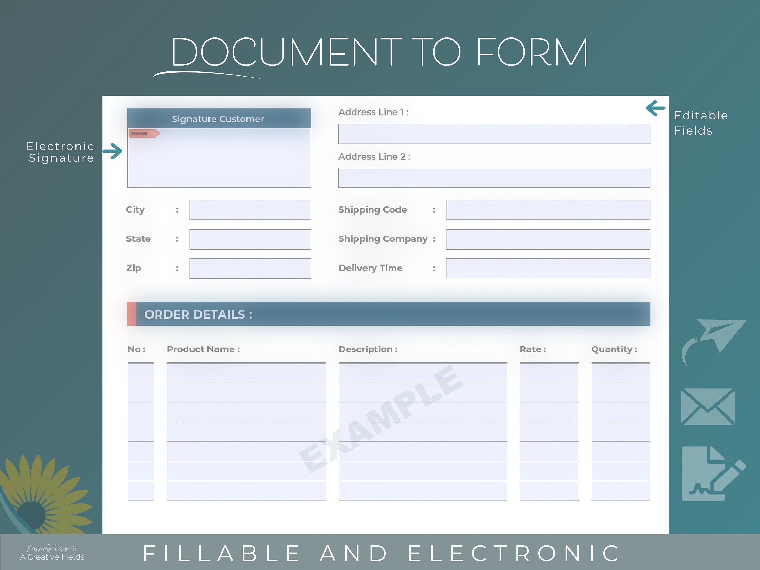 PDF Fillable Form - Etsy