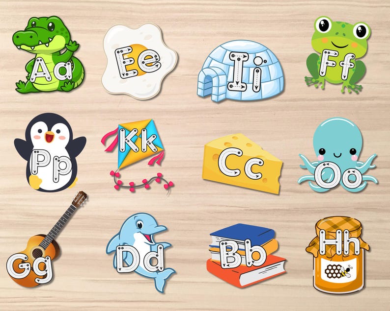 Alphabet Tracing Flashcards: Laminated ABC Learning Cards With Binder ...