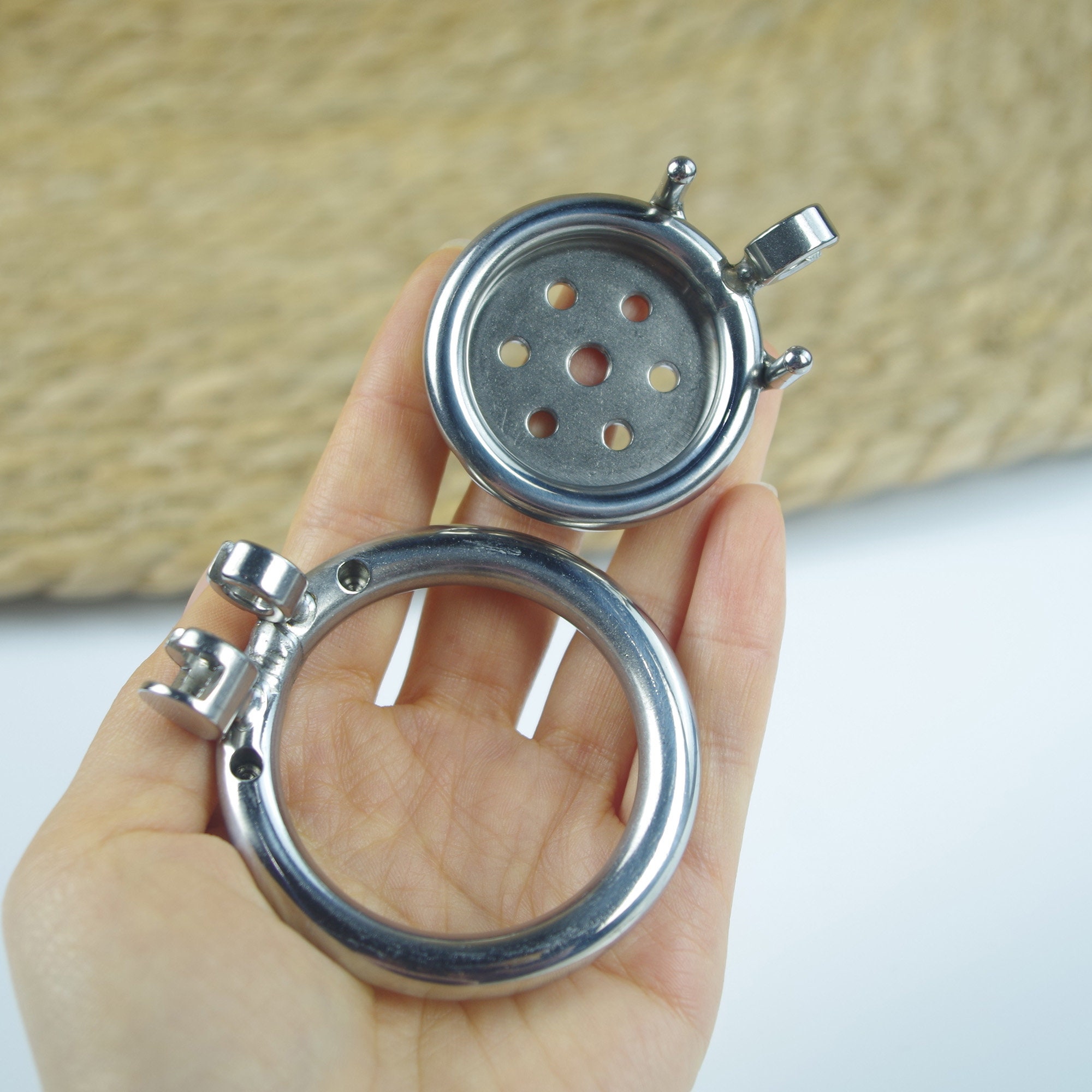 Ultra Short Chastity Lock Flat Cage Bondage Male Chastity Etsy