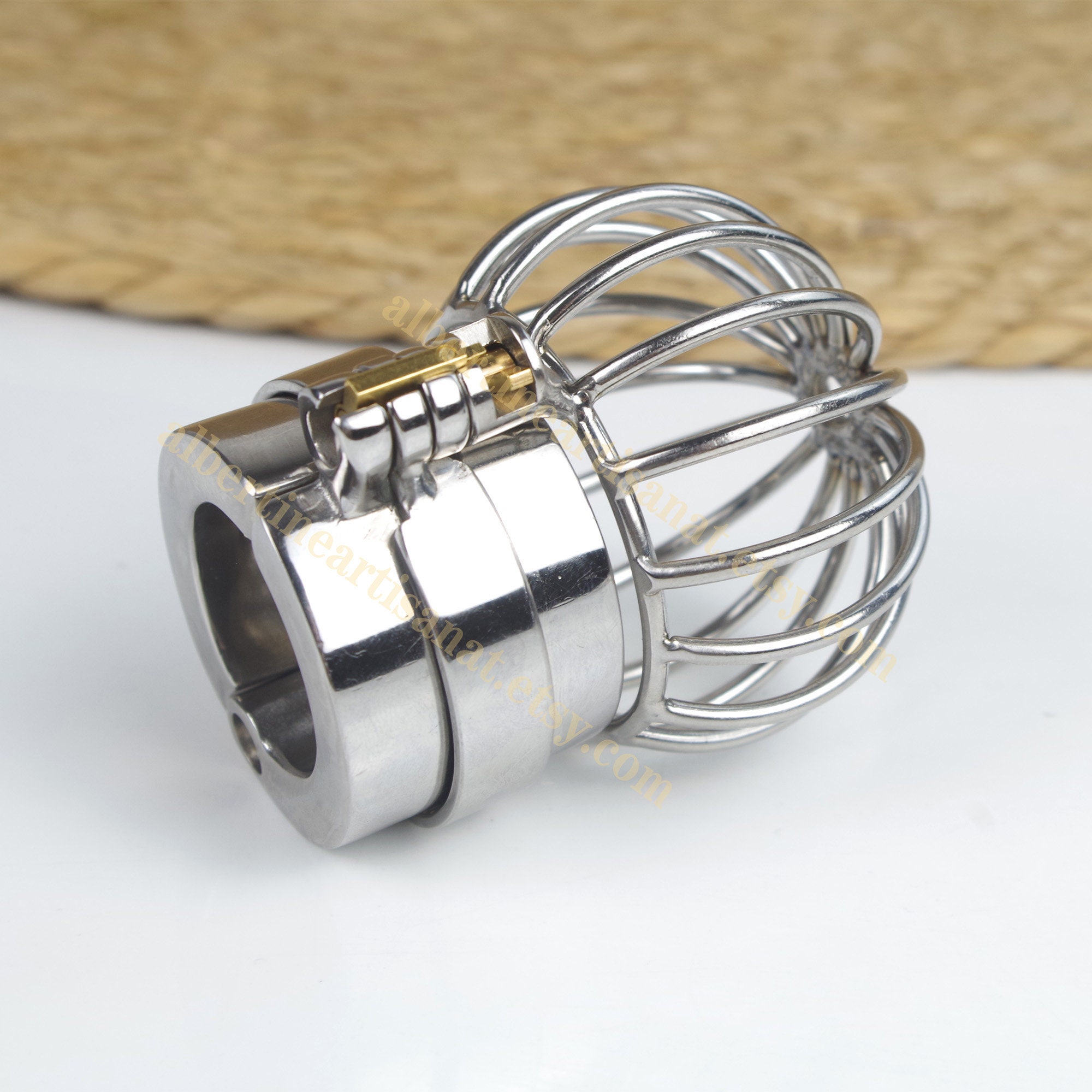 Gravity Stretch Scrotum Testicle Chastity Cage Customizable Stainless Steel Male Testis Stretch