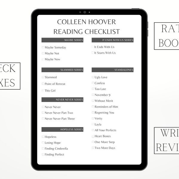 Reading Tracker Author - Etsy