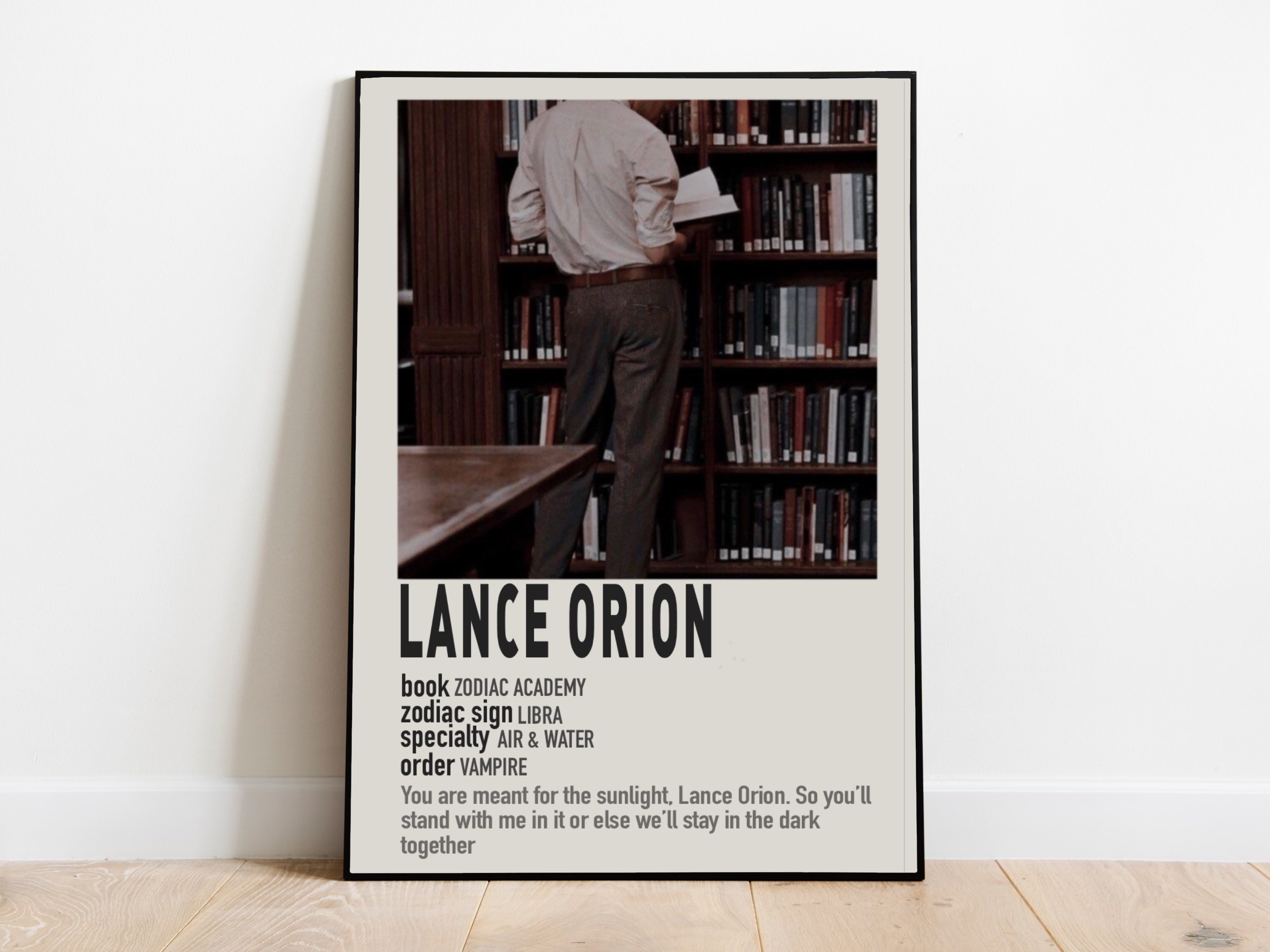 Zodiac Academy Polaroid Poster Celestial Heirs Lance Orion - Etsy