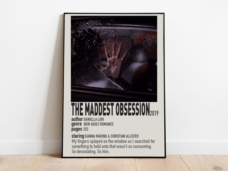 The Maddest Obsession Polaroid Poster: Booktok Digital Print (PNG ...