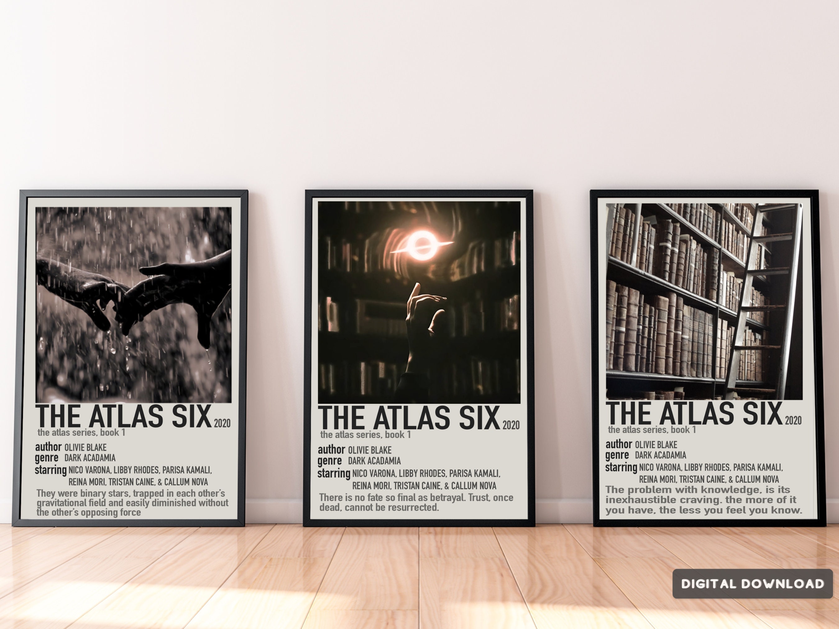 The Atlas Six Polaroid Poster, Aesthetic Book Poster, the Atlas Paradox ...