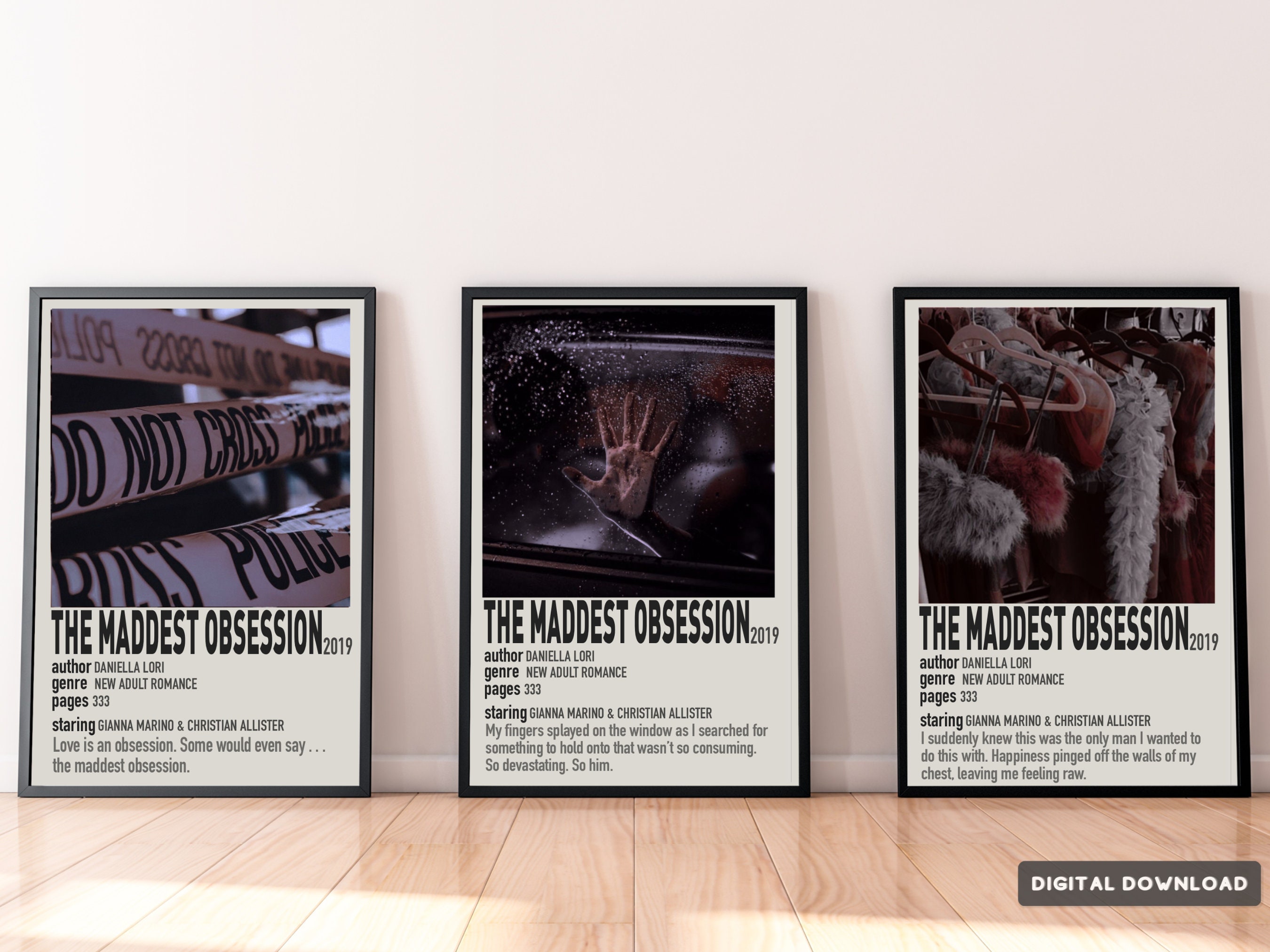 The Maddest Obsession Polaroid Poster: Booktok Digital Print (PNG ...