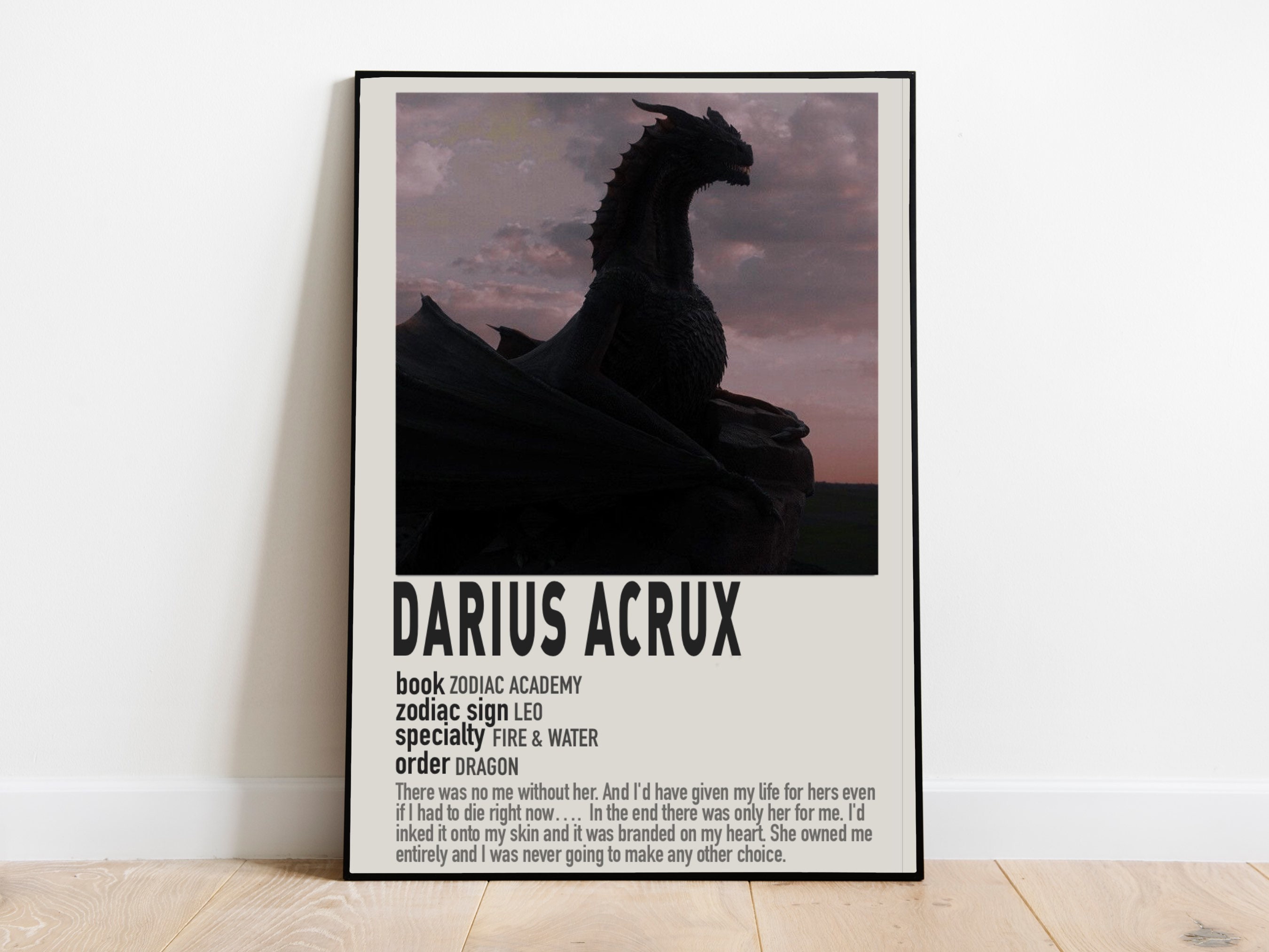 Zodiac Academy Polaroid Poster Celestial Heirs Lance Orion - Etsy