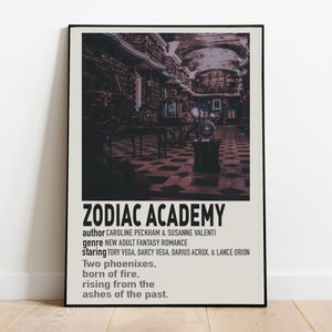 Zodiac Academy Polaroid Poster, Aesthetic Book Poster, Tory Vega, Darcy ...