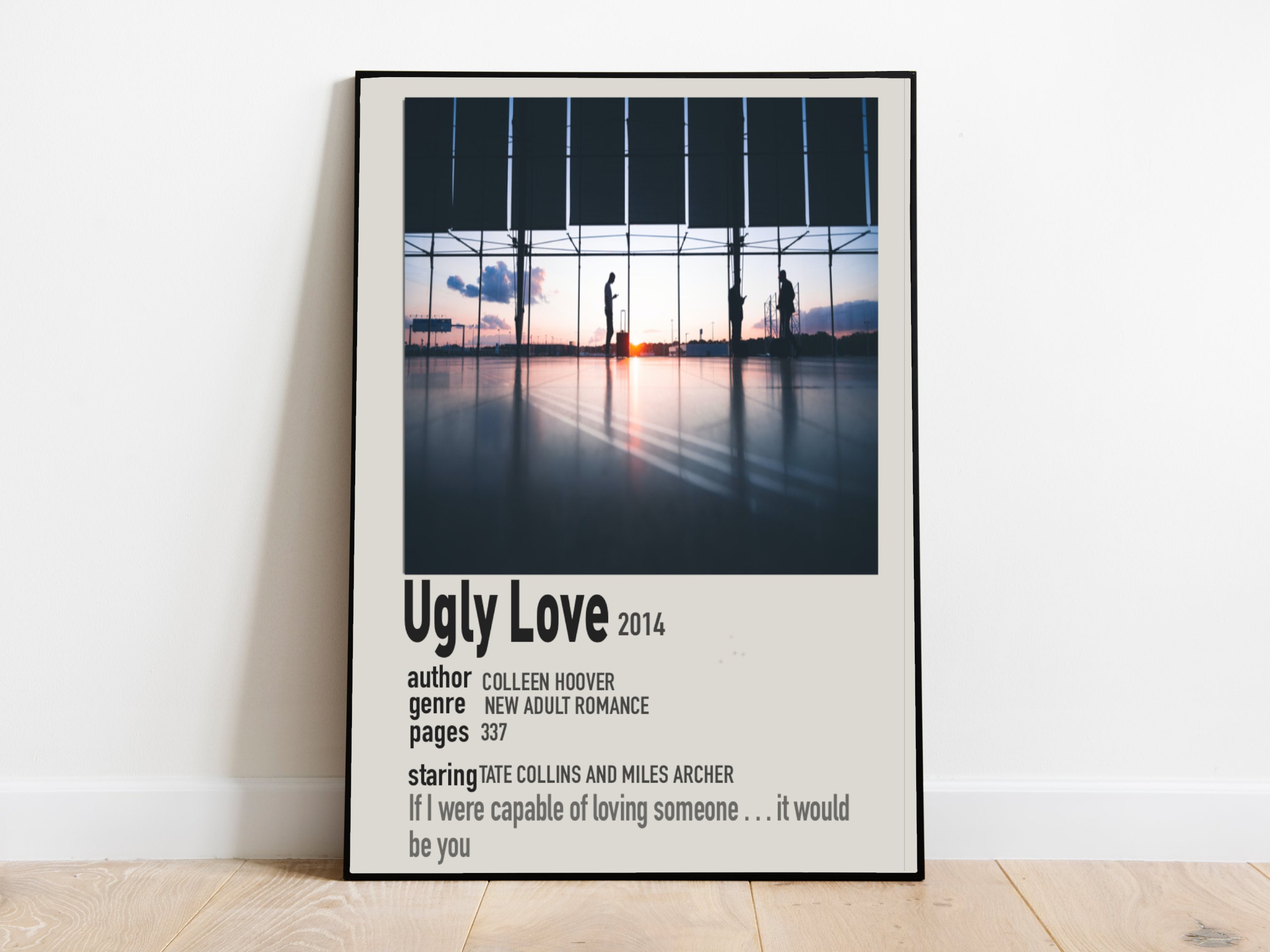 Ugly Love Polaroid Poster, Aesthetic Book Poster, Miles Archer, Tate ...