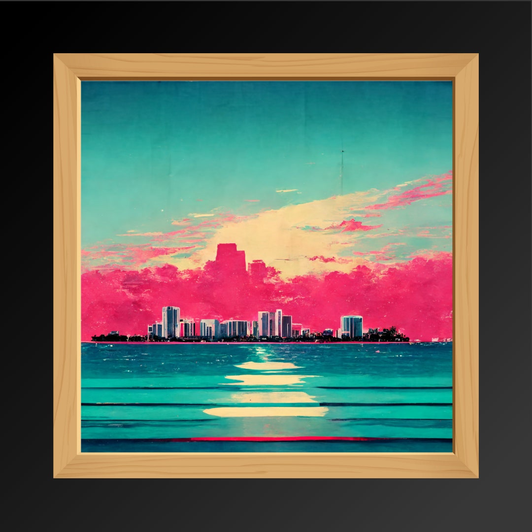 Miami Beach Vaporwave Poster 2 | Synthwave | Retrowave Art | Synthwave ...
