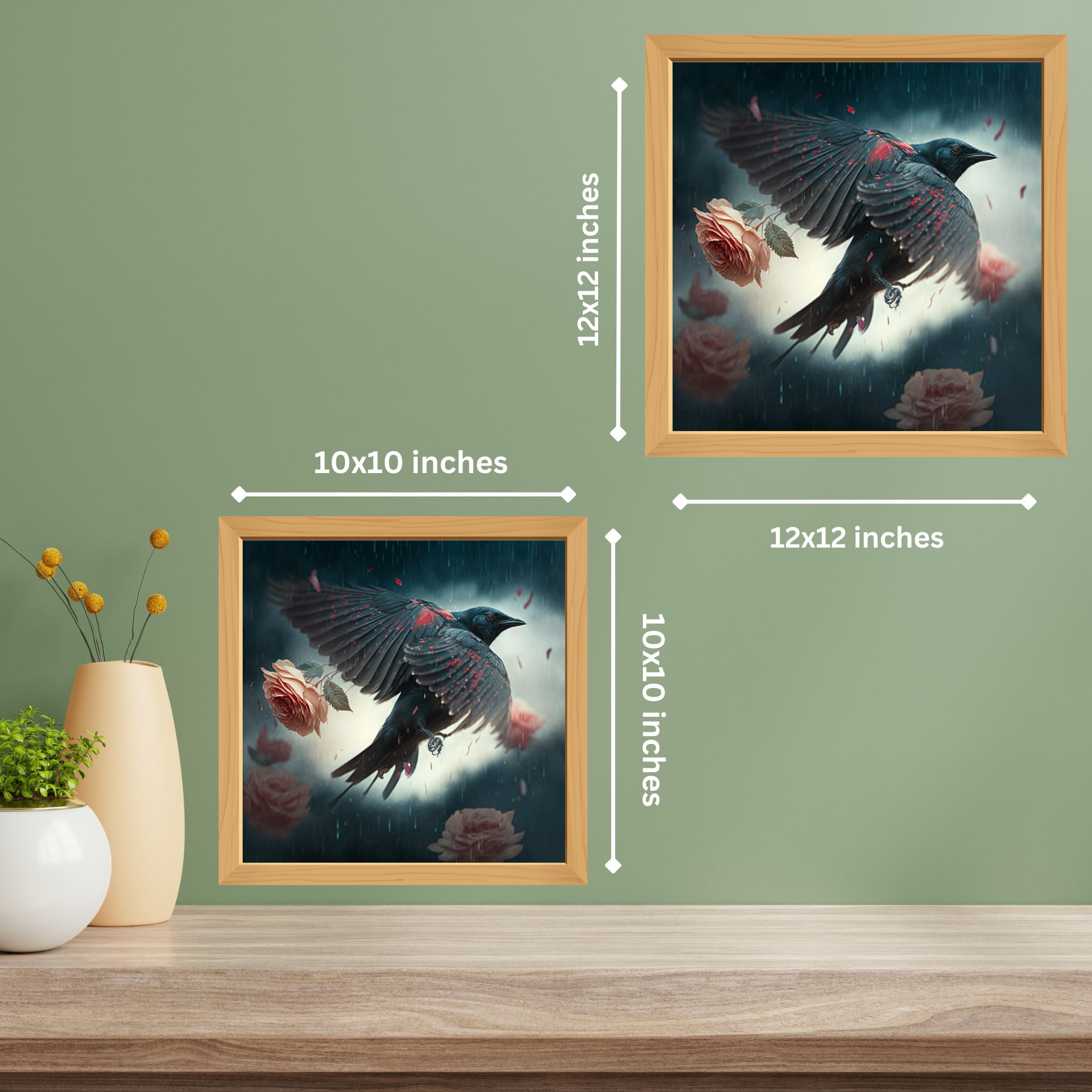 Rosey Crow Gothic Poster 5 Gothic Horror Art Dark Art Wall Artwork ...