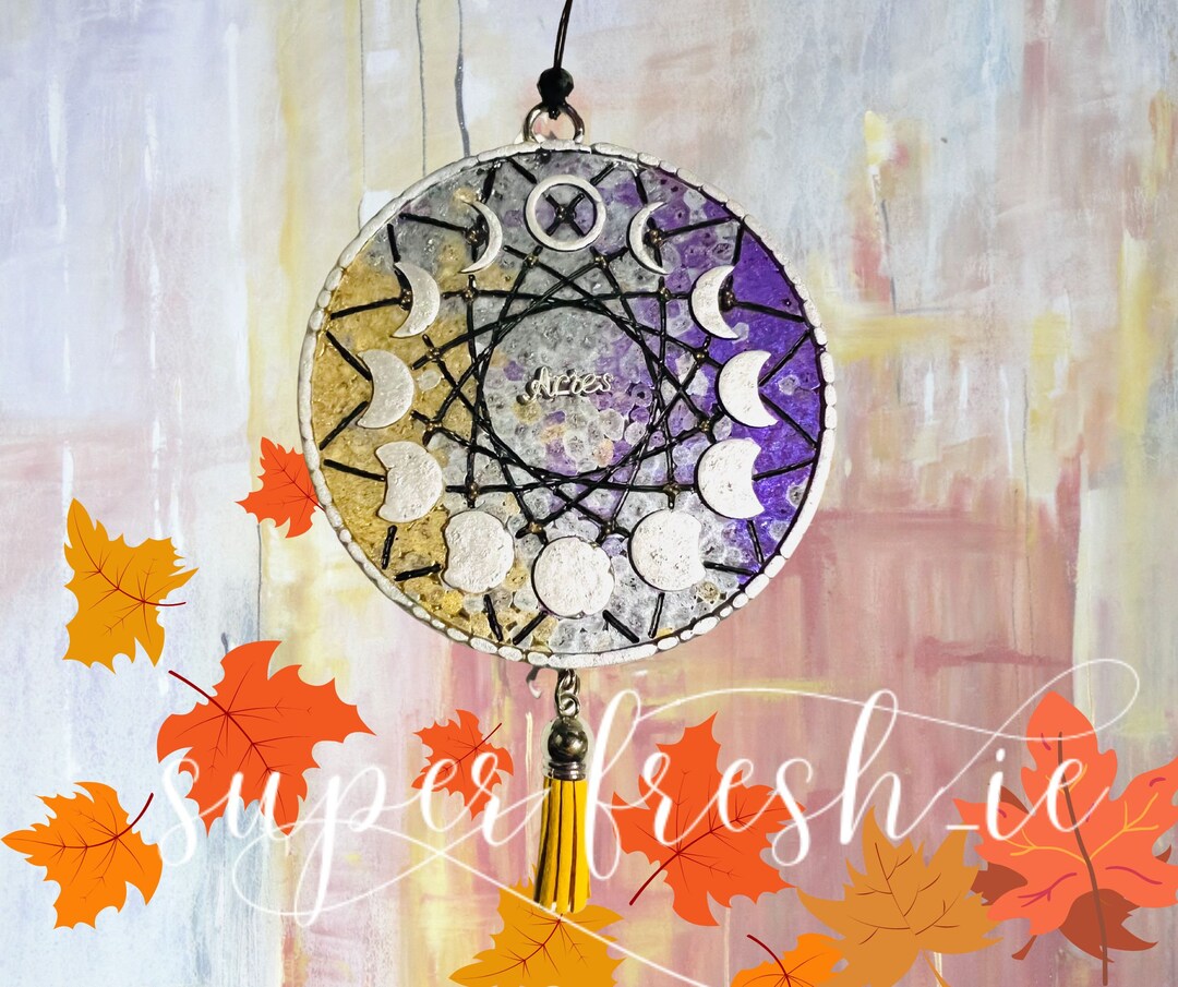 Zodiac Signs Freshies | Moon Phases Freshy | Round Gifts Car Freshie ...