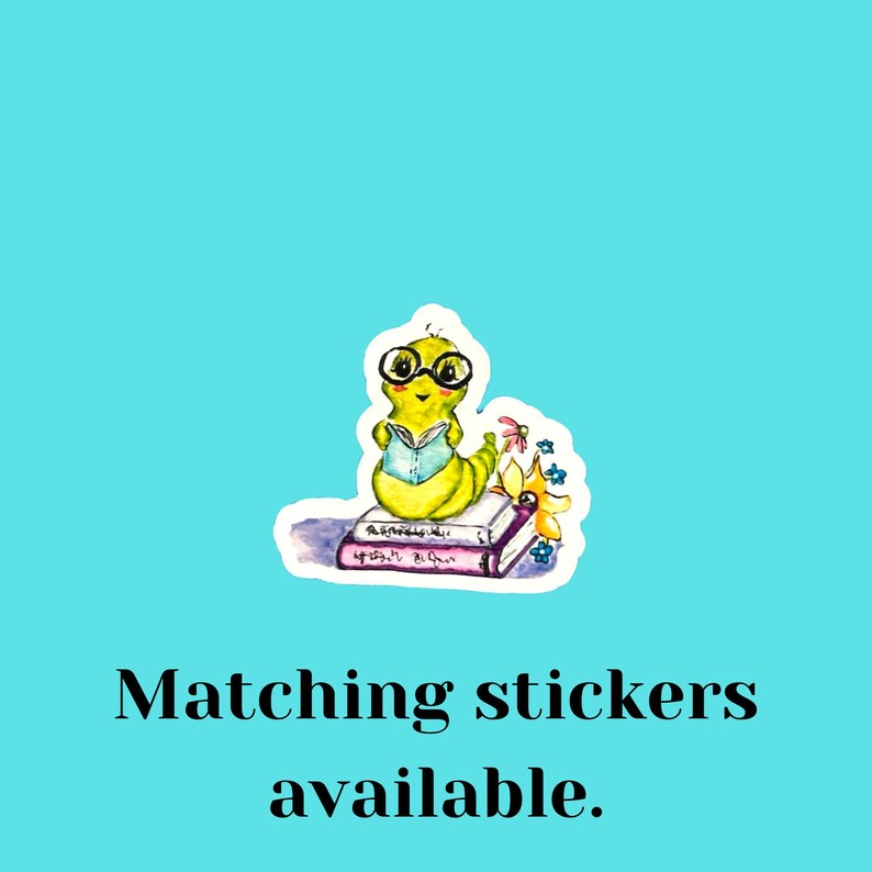 Cute Bookworm Bookmarks Double Sided, Handmade and Laminated for Gifts ...