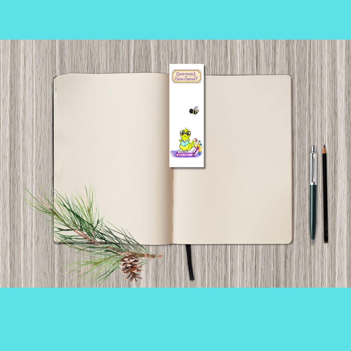 Cute Bookworm Bookmarks Double Sided, Handmade and Laminated for Gifts ...