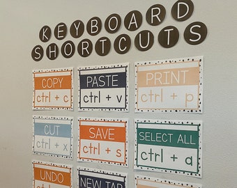 Computer Keyboard Shortcut Posters, Classroom Decor, Classroom Design ...