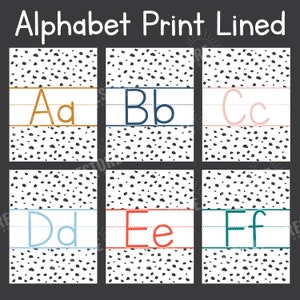 Alphabet Posters, Print, Cursive, and Lined, Classroom Decor, Classroom ...
