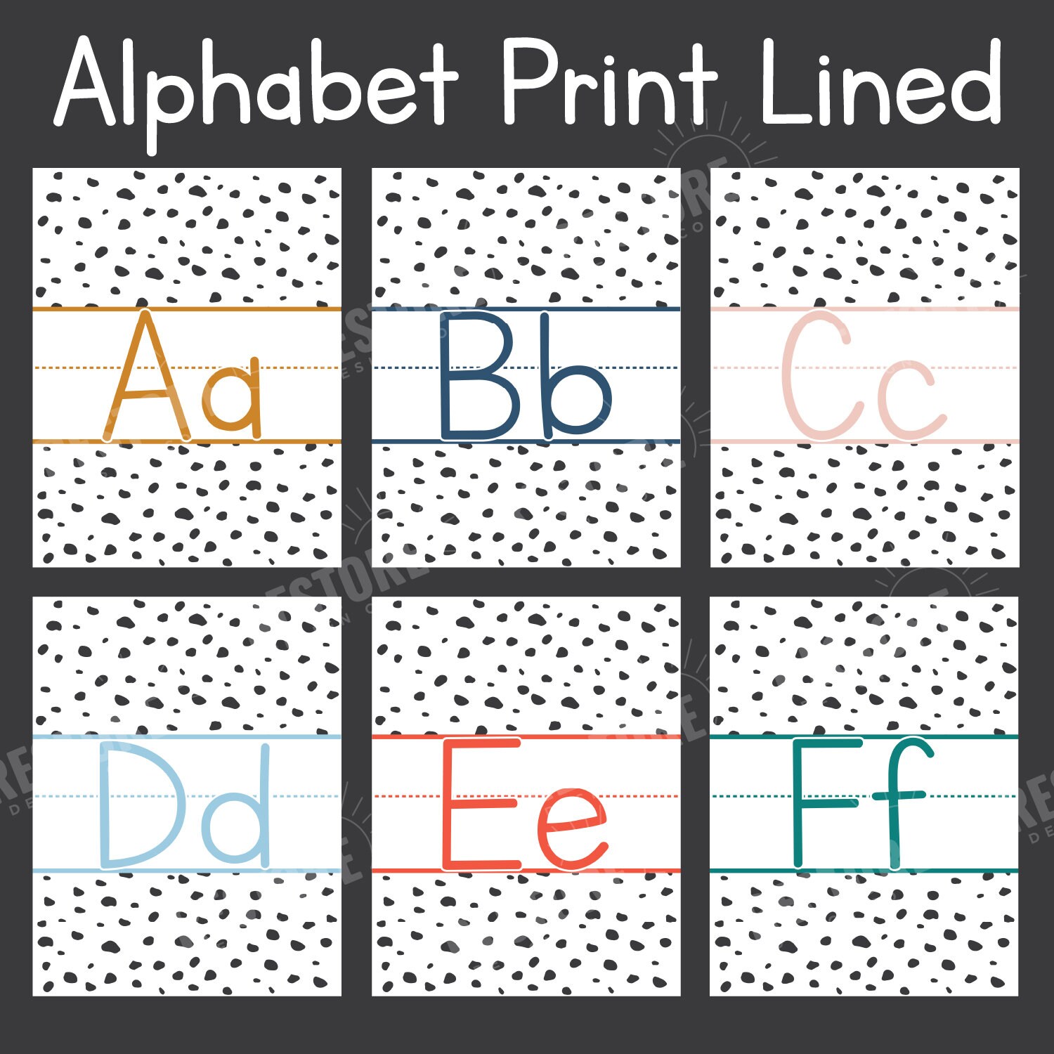 Alphabet Posters, Print, Cursive, and Lined, Classroom Decor, Classroom ...