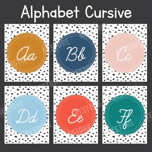 Alphabet Posters, Print, Cursive, and Lined, Classroom Decor, Classroom ...