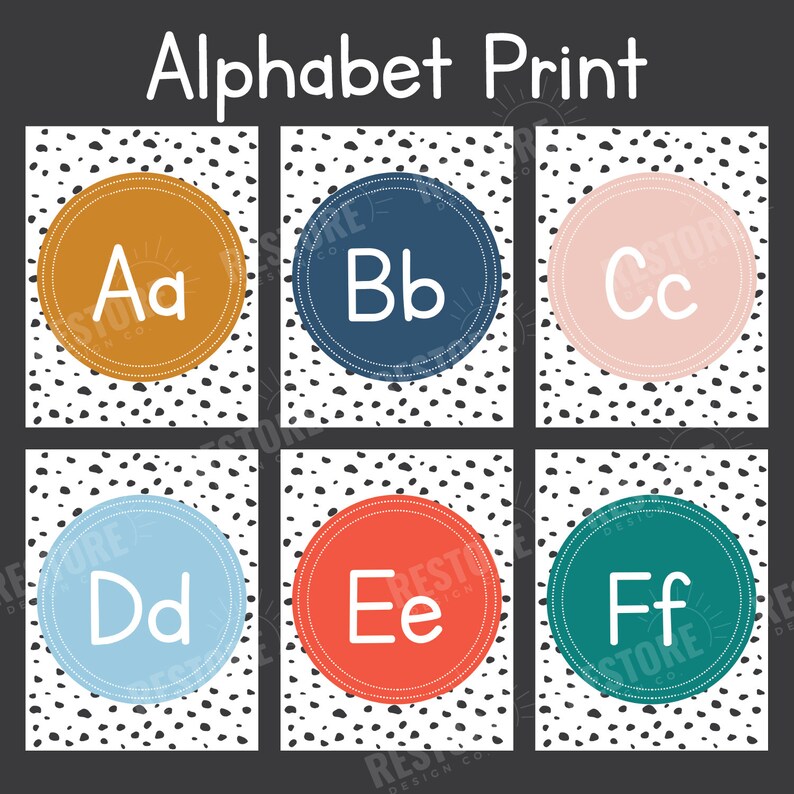 Alphabet Posters, Print, Cursive, and Lined, Classroom Decor, Classroom ...