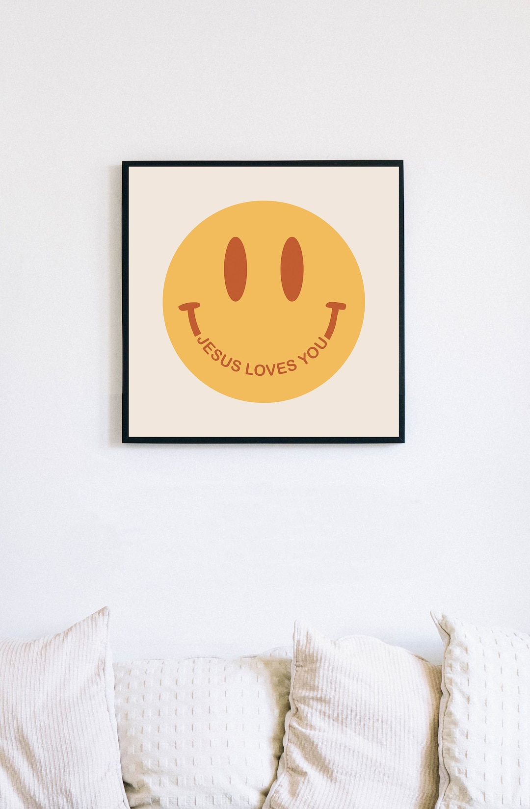 Jesus Loves You Smiley Face Poster, Home Decor (digital Download) - Etsy