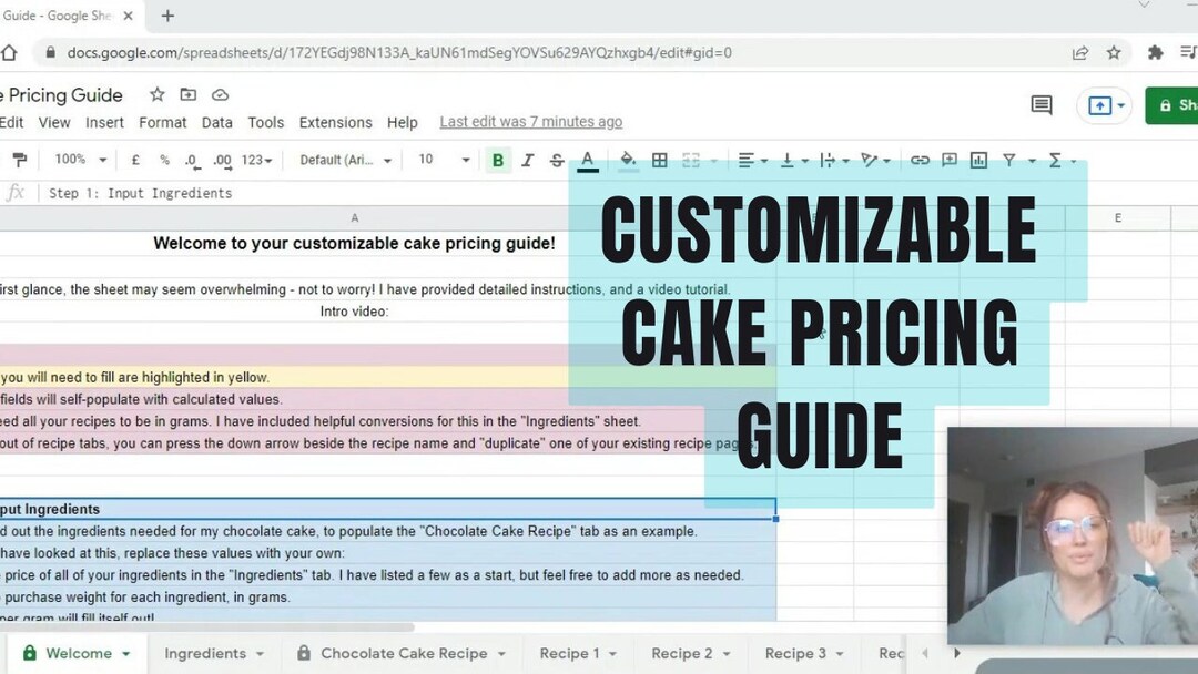 Customizable Cake Pricing Guide Learn How to Price Your Baked Goods - Etsy
