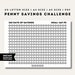 Penny Savings Challenge | PRINTABLE 365 Day Penny Saving Chart | 2024 ...