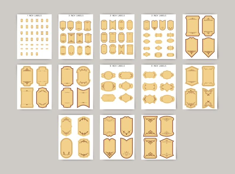 Potion Labels, Apothecary Labels, Vintage Potion Bottle Labels, Blank ...
