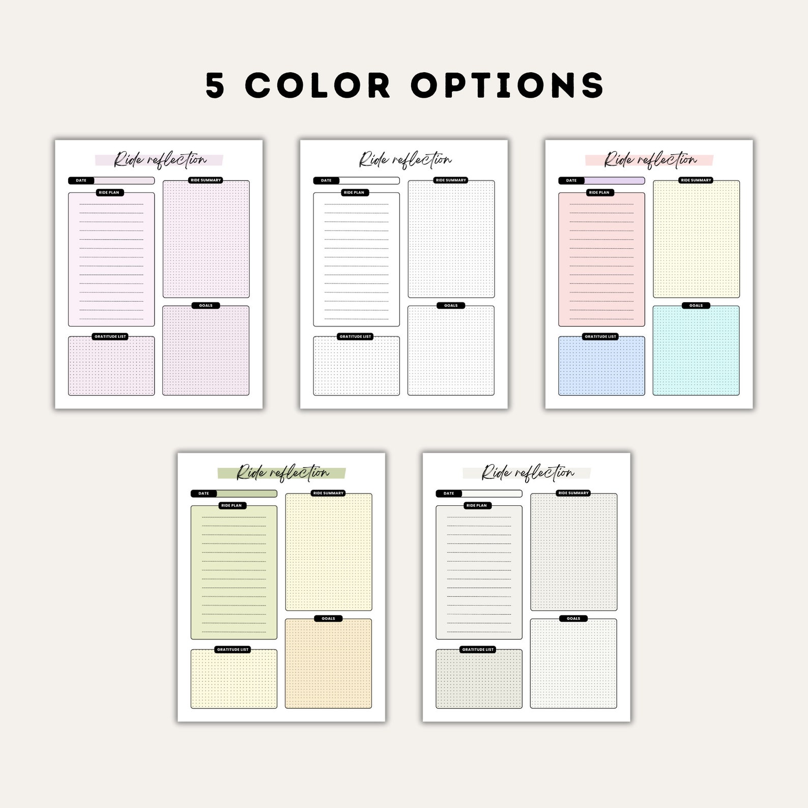 Equine Planner, Printable Equestrian Riding Reflection, Barn Horse Ride ...