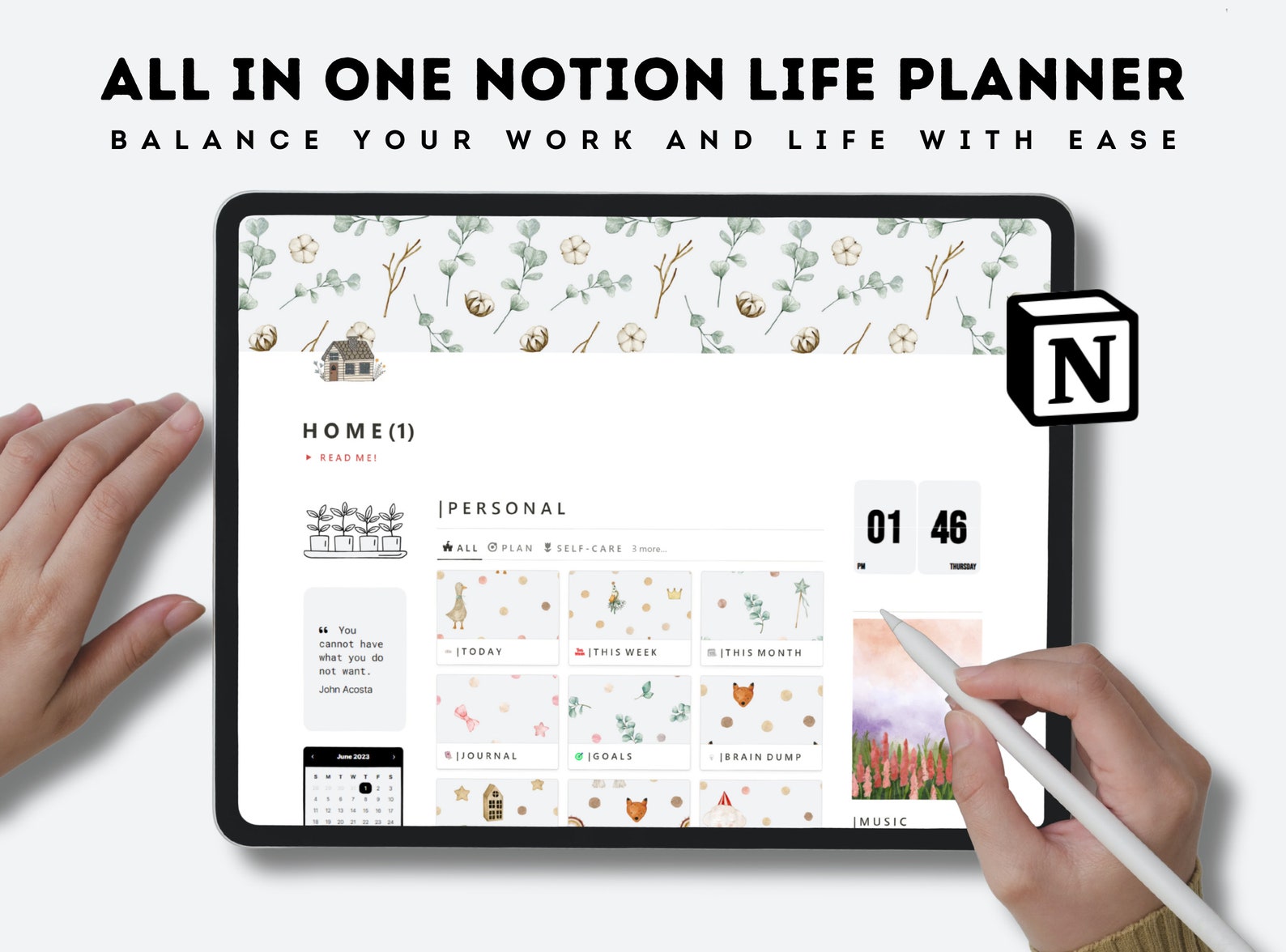 All in One Notion Template, Editable Notion Template, Notion Student ...