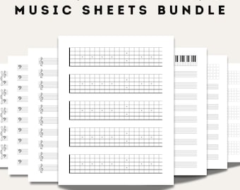 Blank Music Sheet- Treble Clef. Digital File! - Etsy