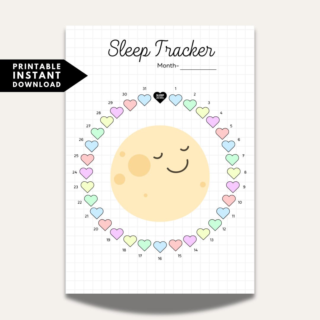 Sleep Tracker | Printable Daily Sleep Habit Trackers | Monthly Journal ...
