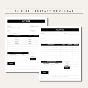 Blank Invoice Template | Editable Canva Templates | Basic Business ...
