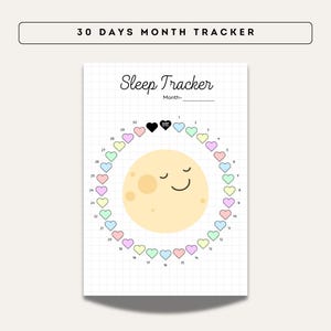 Sleep Tracker | Printable Daily Sleep Habit Trackers | Monthly Journal ...