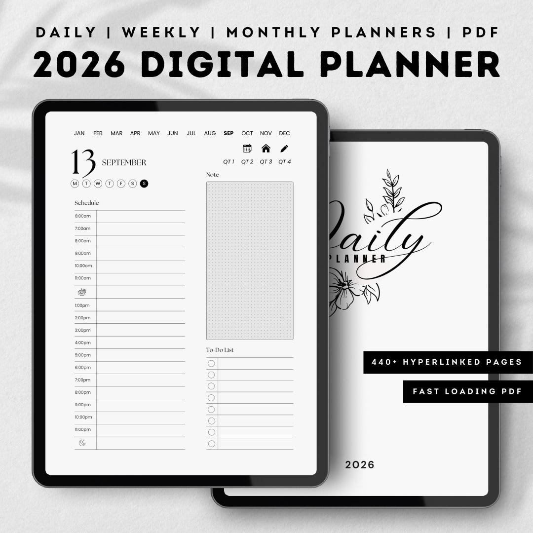2026 Digital Planner: Goodnotes & Notability iPad Template With Daily ...