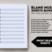 Blank Music Sheet Bundle PDF, Guitar Chord Chart, Letter A4, Grand ...