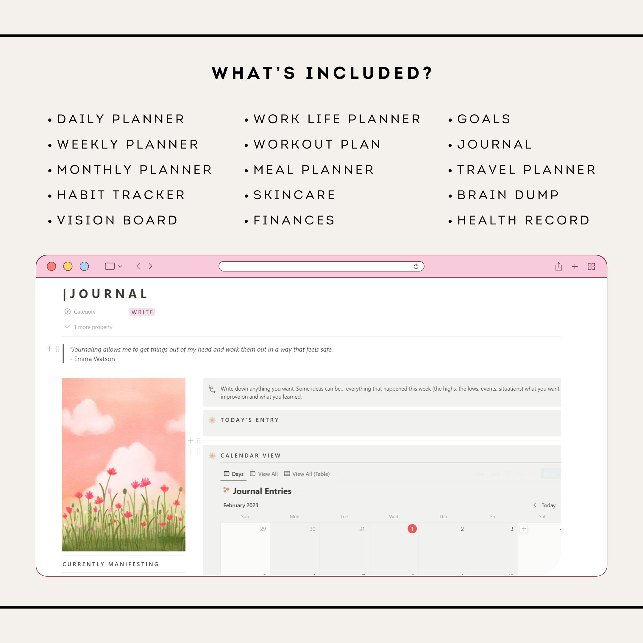 Notion Planner Template | All in One Life Planner | Student Planners ...