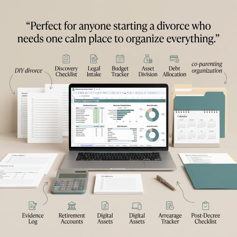 Tableur Excel de la boîte à outils sur le divorce | Répartition des ...