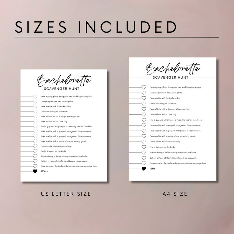 Bachelorette Scavenger Hunt Printable Fun Bachelorette Party - Etsy