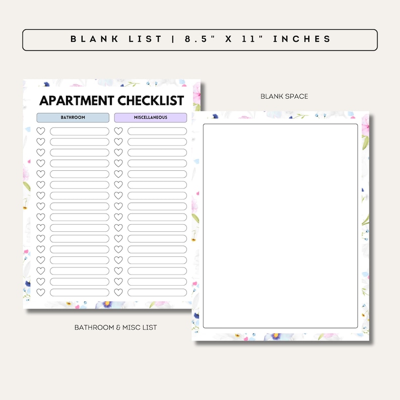 First Apartment Checklist Editable Canva Templates Printable New Home ...