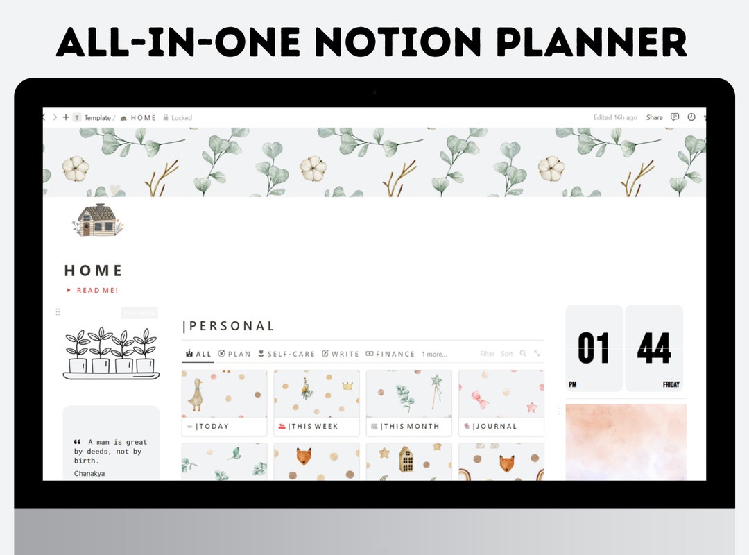 All in One Notion Template Editable Notion Template Notion - Etsy