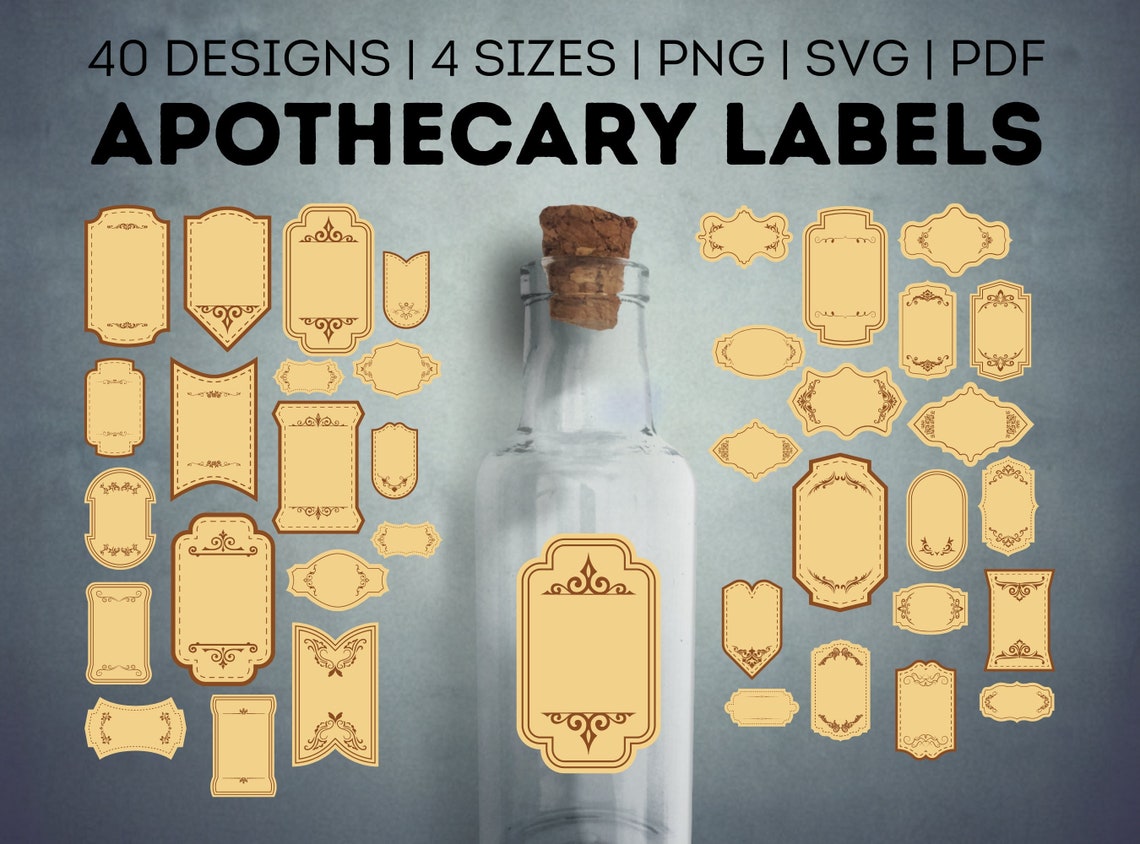 Potion Labels Apothecary Labels Vintage Potion Bottle - Etsy