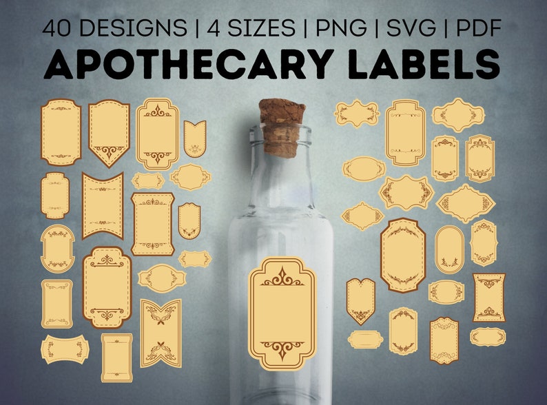 Potion Labels Apothecary Labels Vintage Potion Bottle - Etsy