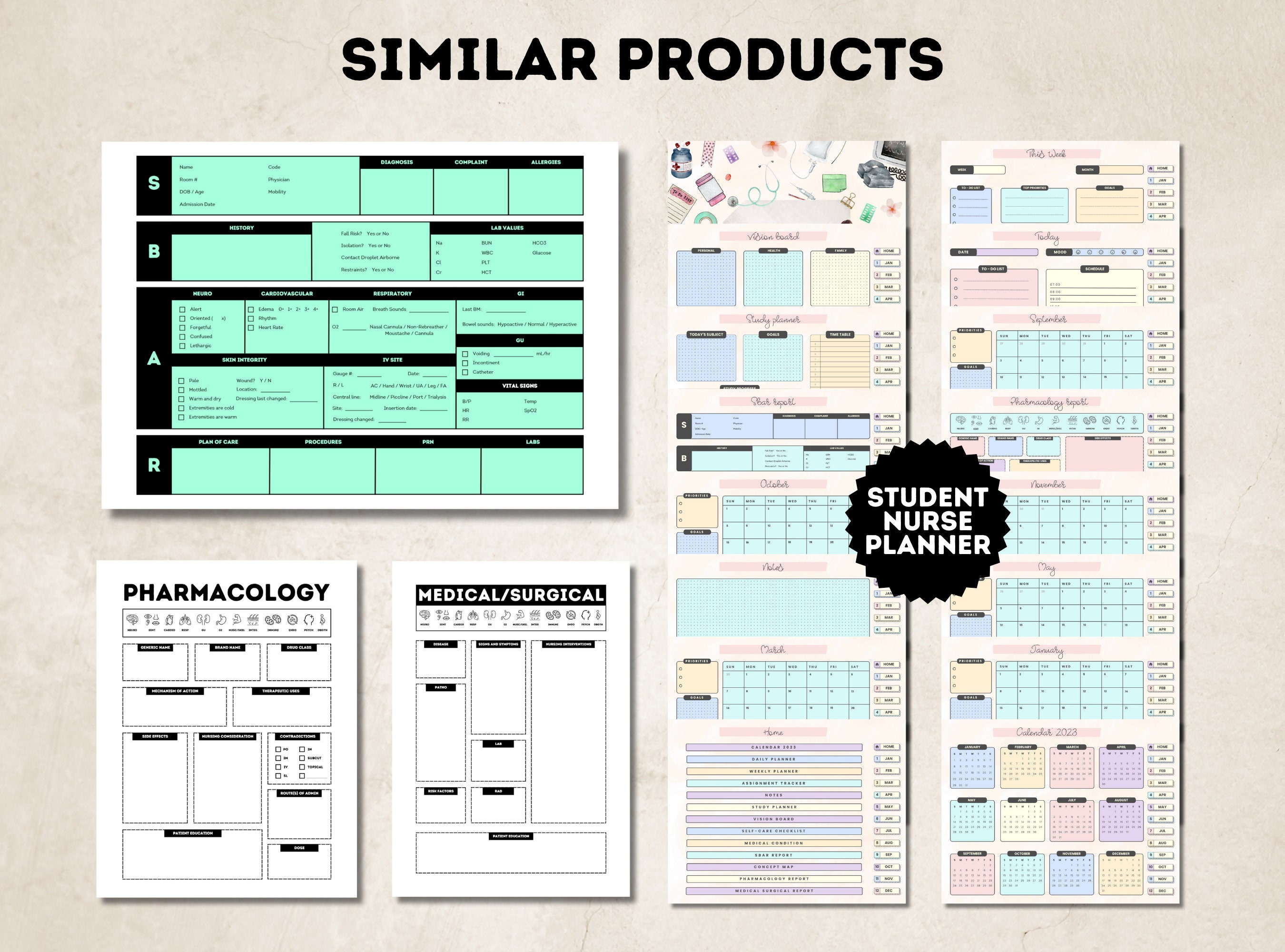 Printable Nursing Concept Map Template Nursing Student Notes - Etsy ...