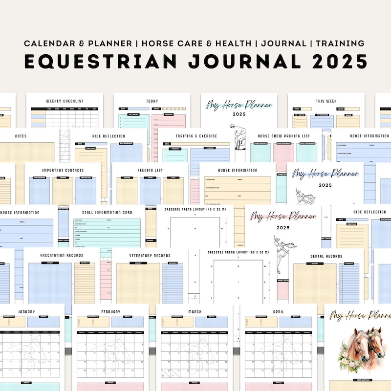Horse Riding Journal - Etsy